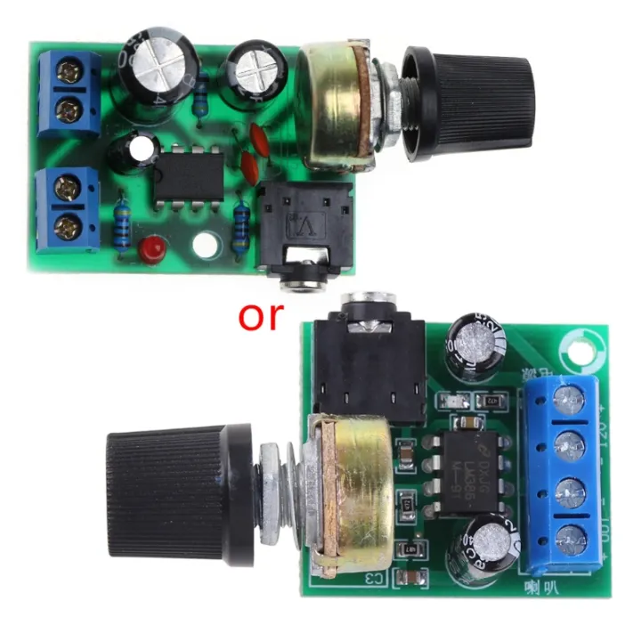 LM386 Mini Audio Power Amplifier Board DC 3V~12V 5V Module Adjustable ...