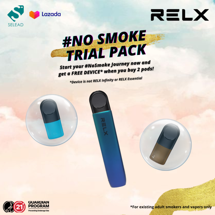 BUY 2 PODS & GET FREE RELX DEVICE (Color: Ocean Blue) | Lazada PH
