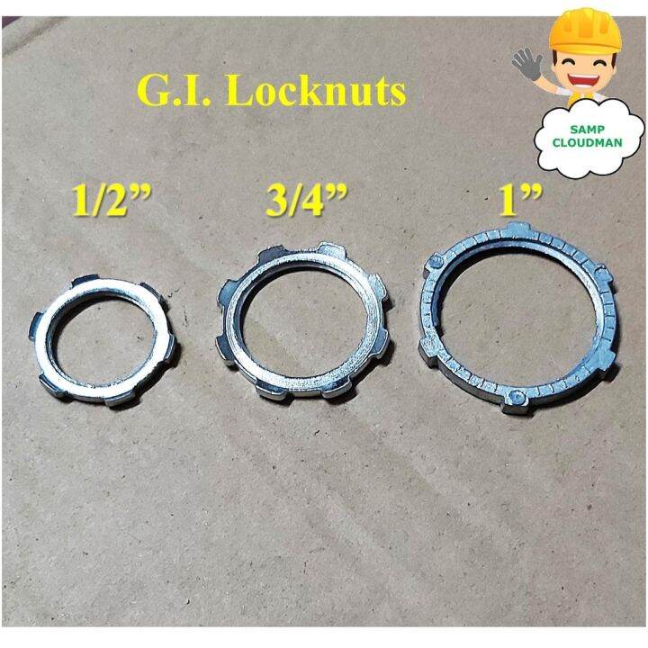 G.I. Conduit Locknuts for Adapters RSC EMT IMC Adaptors 1/2 3/4 1 1-1/4 ...
