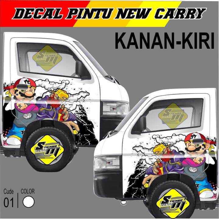 DECAL STICKER PINTU DEPAN NEW CARRY GRANMAX,SEMUA JENIS PICKUP L300,CARRY,Tss120 dll SP 01 ...