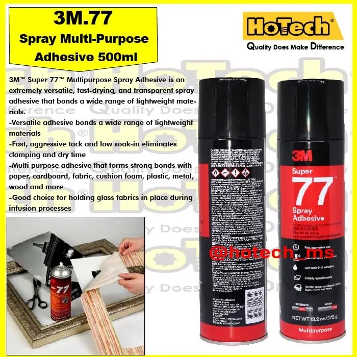 3M Super 77 Multi Purpose Spray Adhesive 500ml / 375g | Perekat / Lem ...