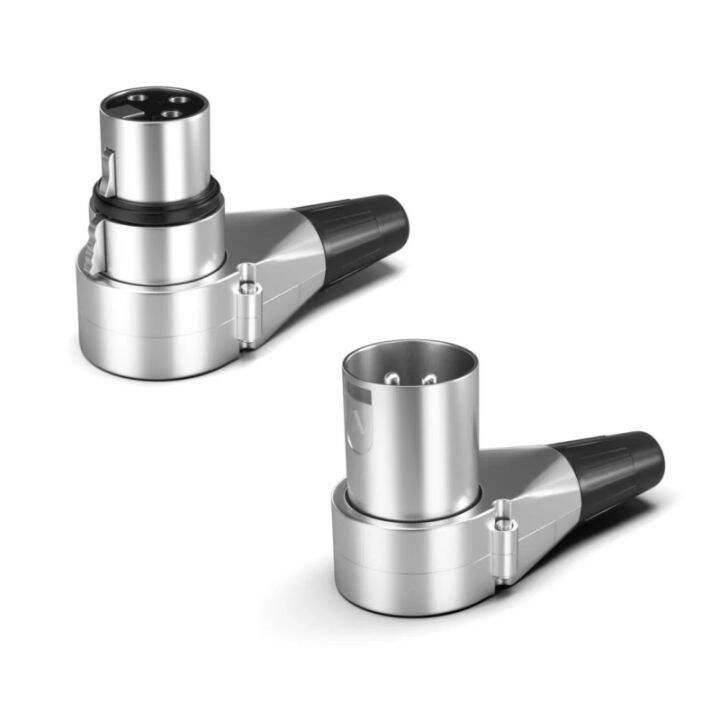 3 Pin XLR Angle Adapter Metal Male/Female Multi-directional Connector ...