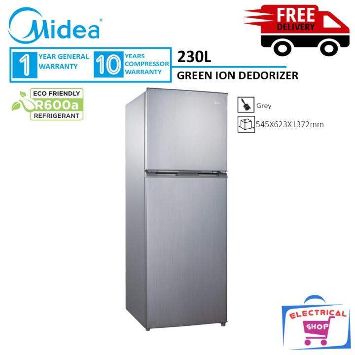 Midea Fridge MD232V Door 230L Refrigerator MD-232V (Grey) | Lazada