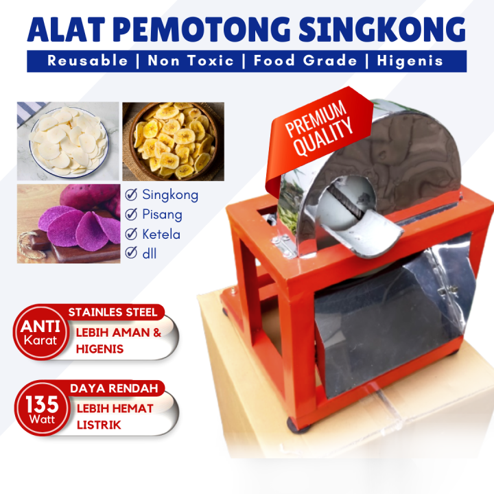 Mesin Pemotong Singkong Premium Perajang Singkong Dinamo Parutan Kripik ...