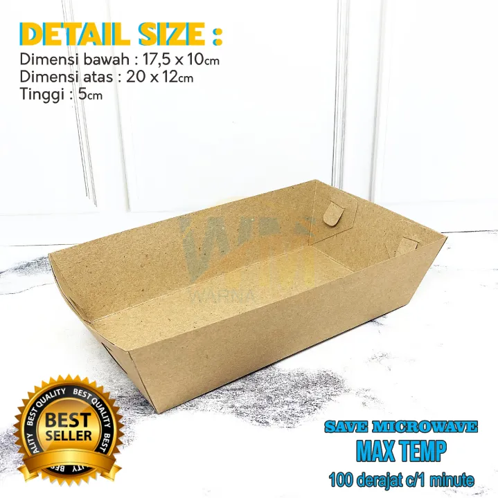 (Isi 50pcs) Paper Tray Dine In / Piring Nampan Kertas Alas Tempat Makan ...