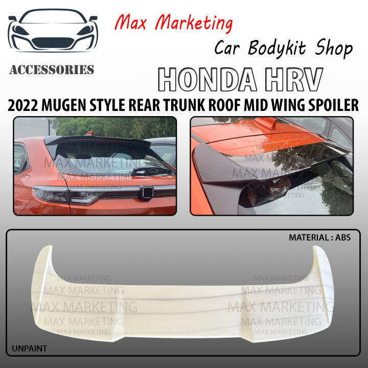 HONDA HRV 2022 RS STYLE REAR TRUNK ROOF MID WING SPOILER ABS SKIRT LIP ...