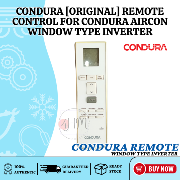 FOURHMC CONDURA ORIGINAL REMOTE CONTROL FOR CONDURA AIRCON WINDOW TYPE ...