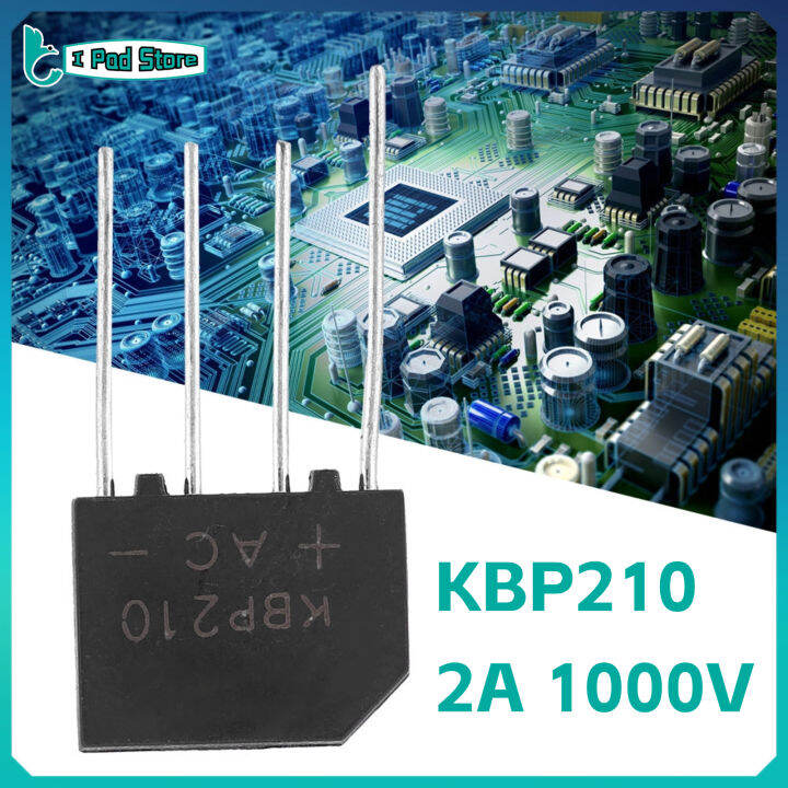 2A 1000V Diode Bridge KBP210 Flat Rectifier Bridge สำหรับวงจร ...