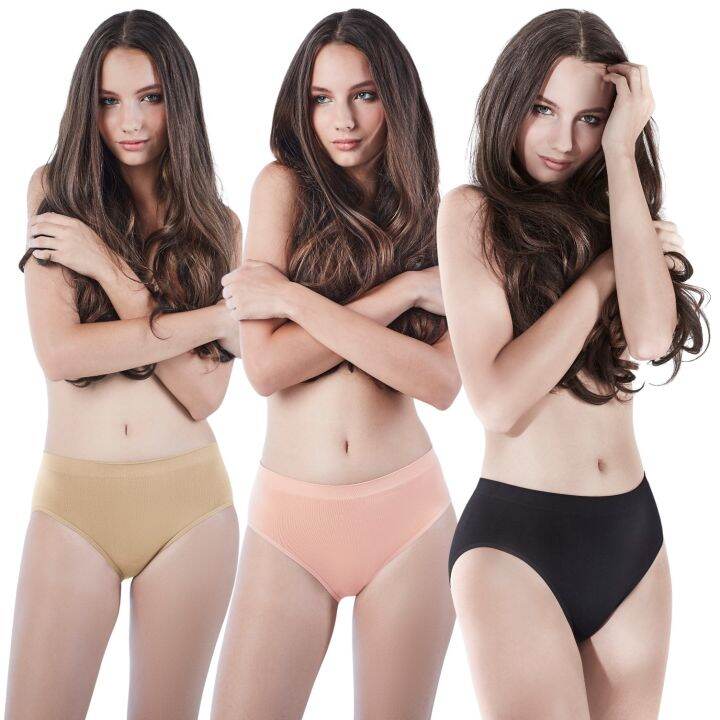 Cherilon Brief กางเกงใน เชอรีล่อน นุ่ม กระชับ ยืดหยุ่น เนียนเรียบทั้งตัว เก็บก้น ไม่ย้วย ใส่สบาย ...