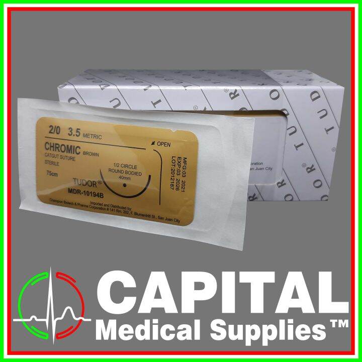 Suture, Chromic Brown Catgut Absorbable Suture, (Round/Curve Cutting ...