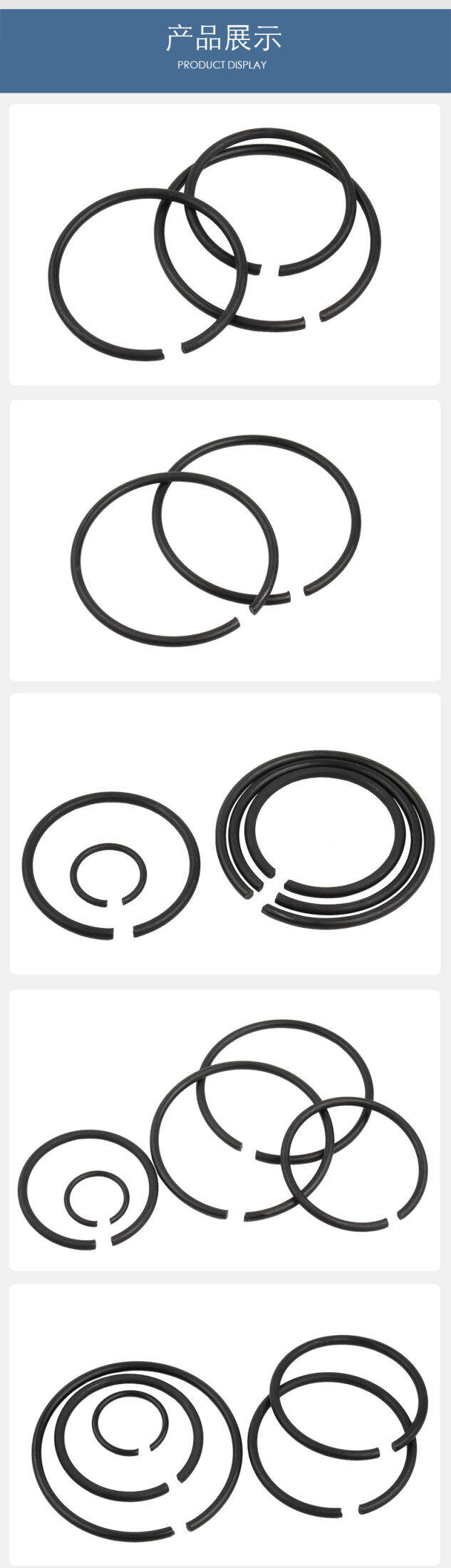 Steel Wire Shaft Snap Ring 70 Manganese Steel Wire Retaining Ring Stop ...