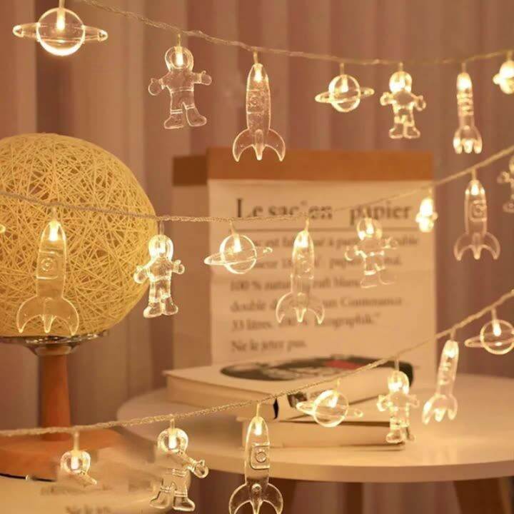 Astronaut Galaxy Space Panda Copper Wire LED String Light Indoor ...
