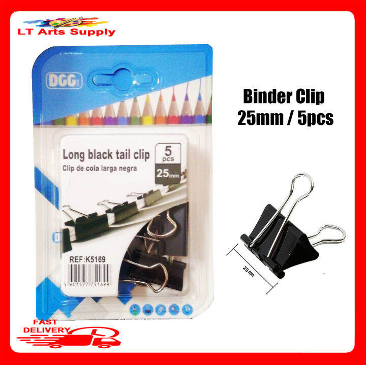 Metal Binder clip black 25mm / 5pcs | Lazada PH