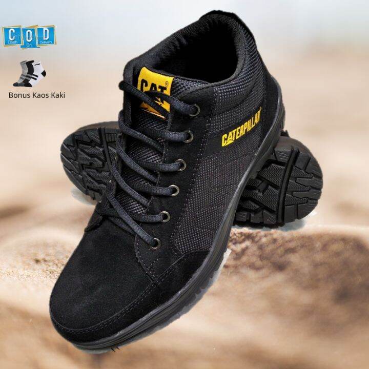 Sepatu Pria caterpilar Semi Boots Sepatu Safety Pria Ujung Sepatu Tidak ...
