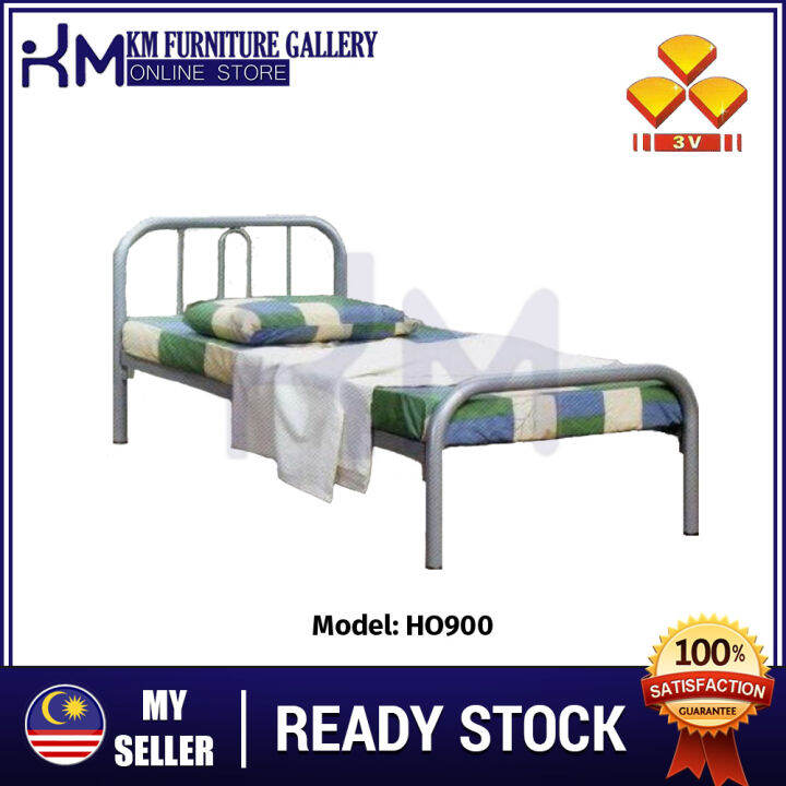 KM Furniture 3V Single Metal Bed Frame HO900 /Katil Bujang/ Katil Besi ...