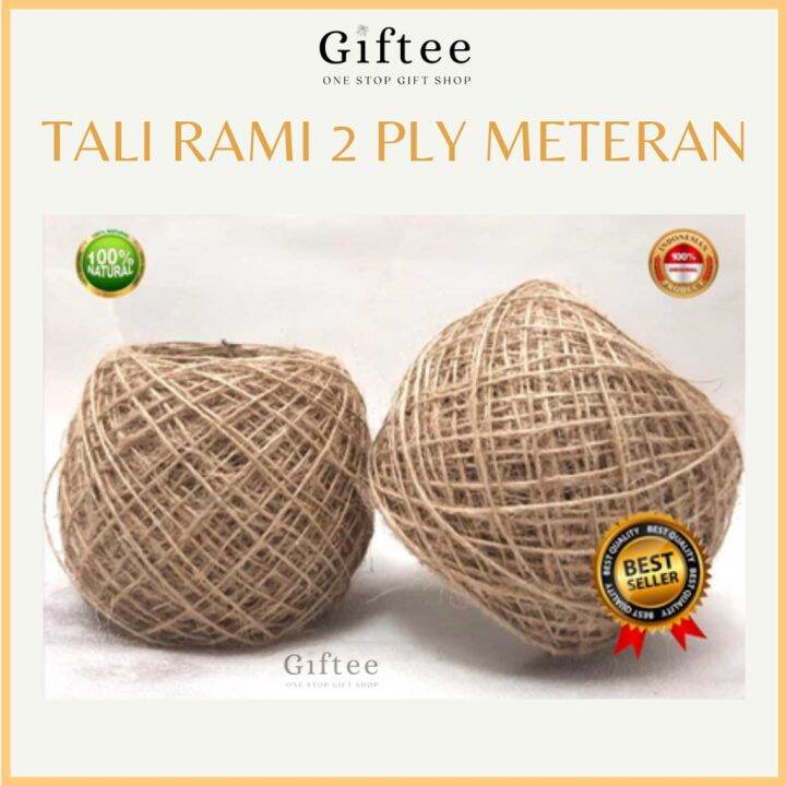 TALI RAMI 2 PLY TALI GONI METERAN PITA PEMBUNGKUS PAKET KARUNG VINTAGE ...