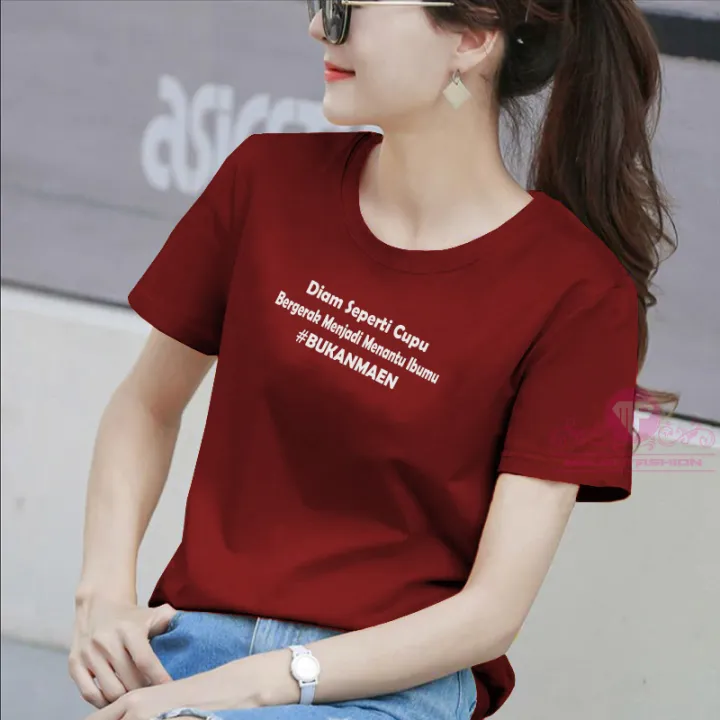 Melia Fashion - Kaos Oblong Wanita Baju Distro Cewek Atasan Kekinian ...