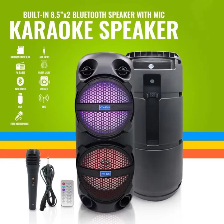 100% Original AMZ 8.5*2 Inches BK-8803 Bluetooth Party Speaker Sound ...
