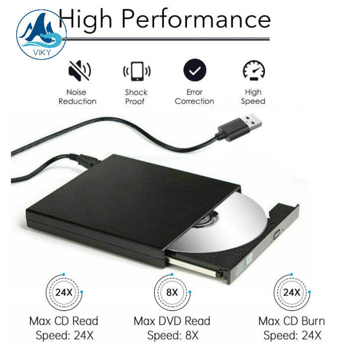 （COD) DVD Player CD Burning Laptop Computer USB 2.0 DVD-RAM External ...