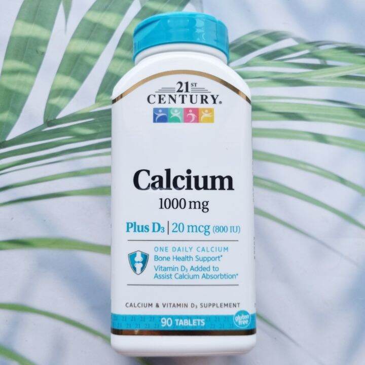แคลเซี่ยม วิตามินดี 3 Calcium 1000 mg + D3: 800 iu, 90 Tablets (21st ...