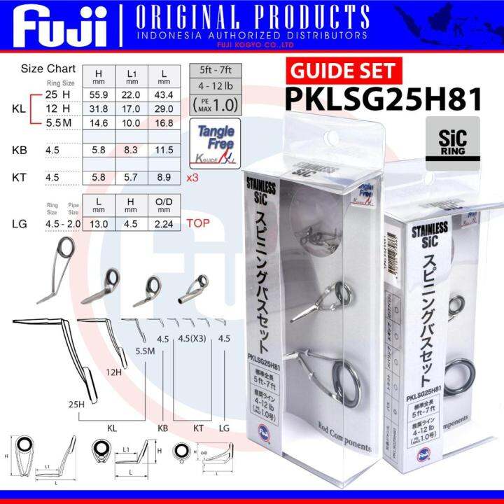 Fuji Set Ring Guide SIC Original untuk Spinning dan Casting | Original Fuji | Tahan Korosi ...