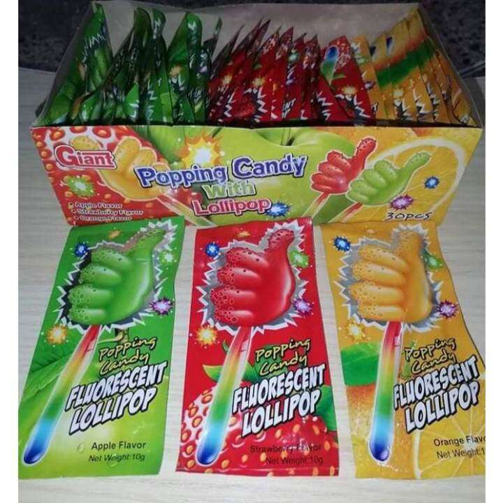 popping candy flourescent light lollipop 30pcs per box | Lazada PH