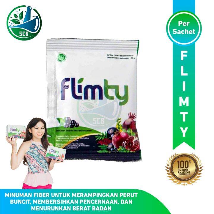 Flimty Original Fiber (Per Sachet) - Minuman Serbuk Pelangsing Tubuh ...