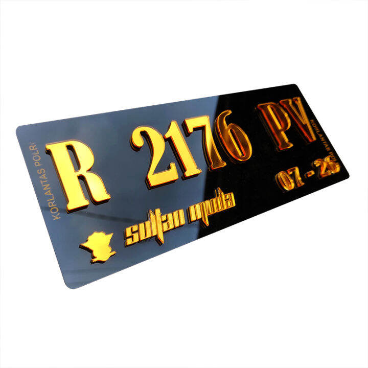 Plat Motor Timbul Gold Satuan (SATU) 1 | Lazada Indonesia