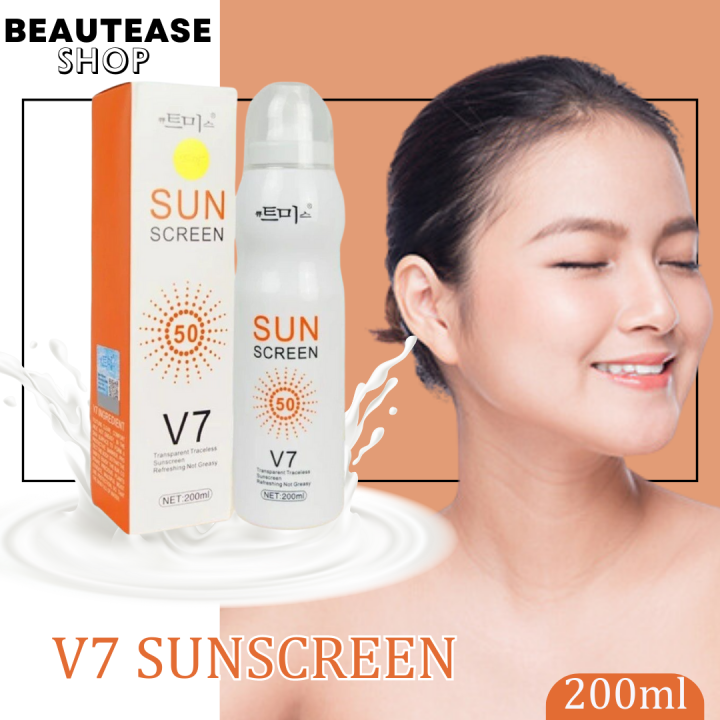 Original Very Effective Instant Whitening SUN SCREEN SPRAY V7 200ML SPF ...