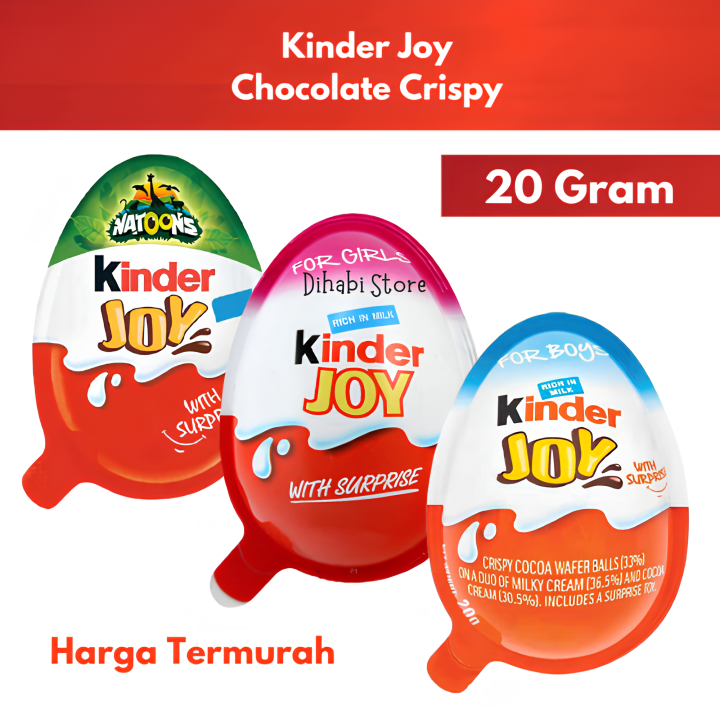 Kinder Joy Chocolate Crispy Girls, Boys, Natoons 20 Gram | Lazada Indonesia