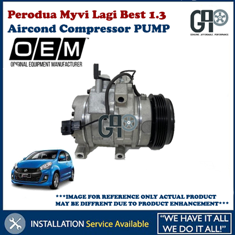 Perodua Myvi Lagi Best 1.3 2011~2017 4PK SWJ Aircond Compressor PUMP ...