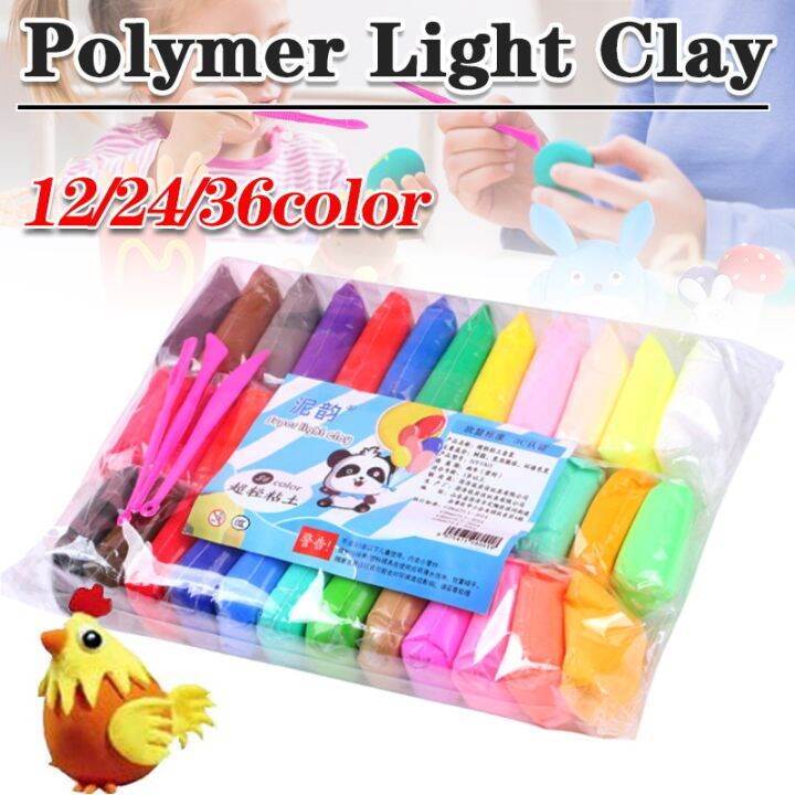 Super Lightweight Air Dry Modeling Clay Kit ( 36/24 Colors ) | Lazada PH