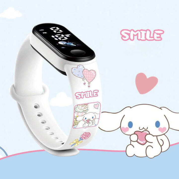 YWYK นาฬิกาสร้อยข้อมือเด็กชายนักเรียน INS Sanrio Kulomi,Jam Tangan LED สายซิลิโคนกันน้ำ Jam ...