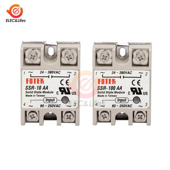 AC 220V Solid State Relay SSR-10AA SSR-25AA SSR-40AA SSR-60AA 10A 25A 40A 60A AC Control AC SSR ...