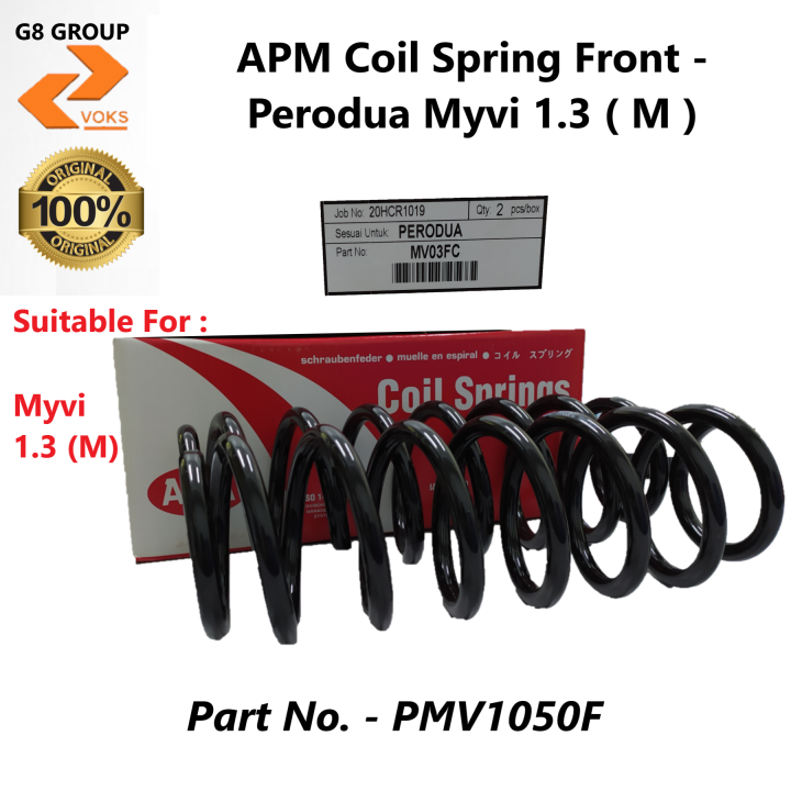 APM Coil Spring Front - Perodua Myvi 1.3 ( M ) ( PMV1050F ) - per pc ...