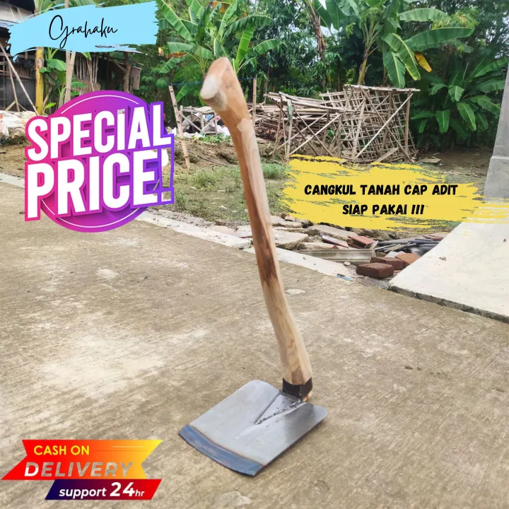 Cangkul Tajam Siap Pakai Anti Copot Cap Adit - Pacul Stainless Steel ...