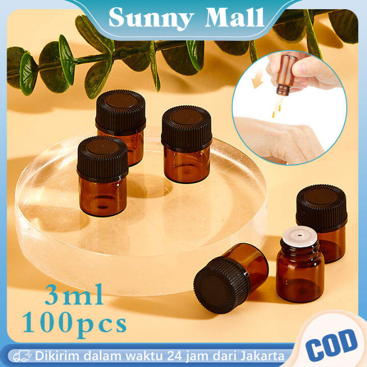 3ml Botol Essential Oil 100pcs Botol Coklat Kaca Botol Kaca Amber ...