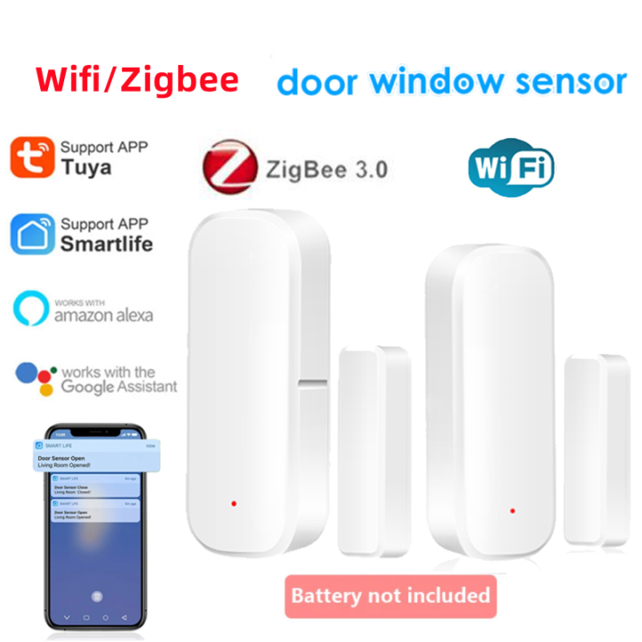 E Life Smart Store Tuya Zigbee/WiFi Smart Door Sensor Window Door Open Closed Detectors Smart ...