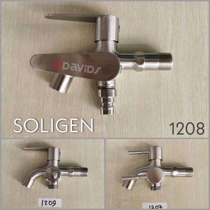 Kran Cabang Shower Keran Double Dobel Mesin Cuci Stainless Soligen ...
