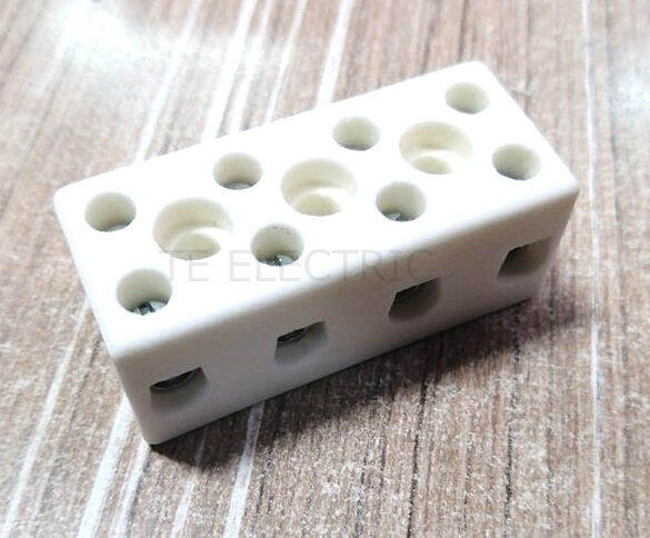 8 AWG 4 WAY CERAMIC PORCELAIN CONNECTOR NON FUSED TERMINAL BLOCK | Lazada