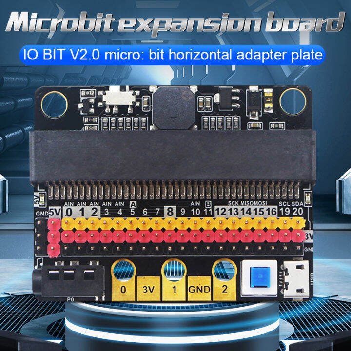 For Microbit Expansion Board IO BIT V2.0 Micro:Bit Horizontal Adapter ...