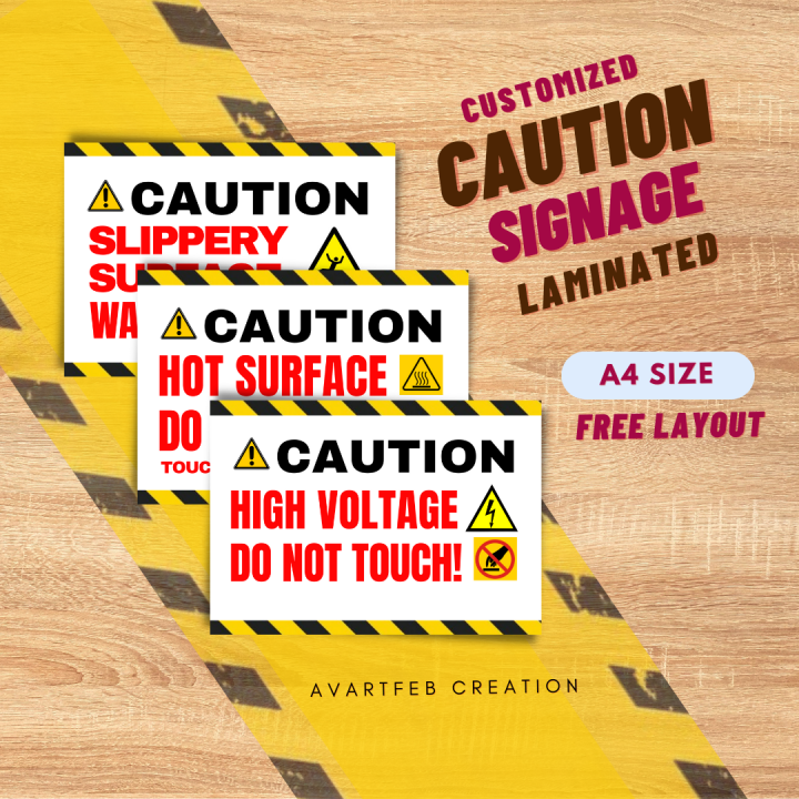 A4 CAUTION SIGNAGES | Lazada PH