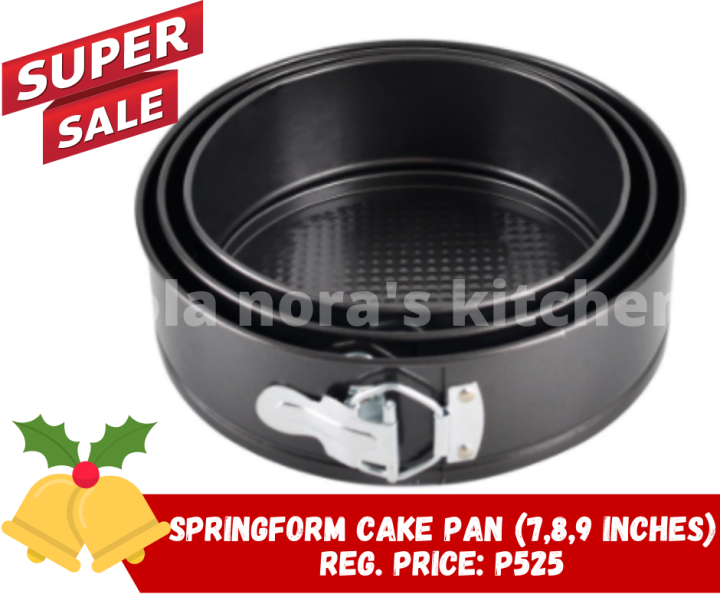 Round Cake Cheesecake Mousse Springform Ring Pan Set, 3 pieces (7, 8, 9 ...