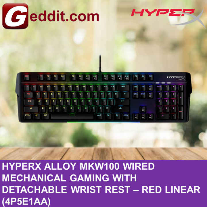 HYPERX ALLOY MKW100 WIRED MECHANICAL GAMING KEYBOARD WITH DETACHABLE ...