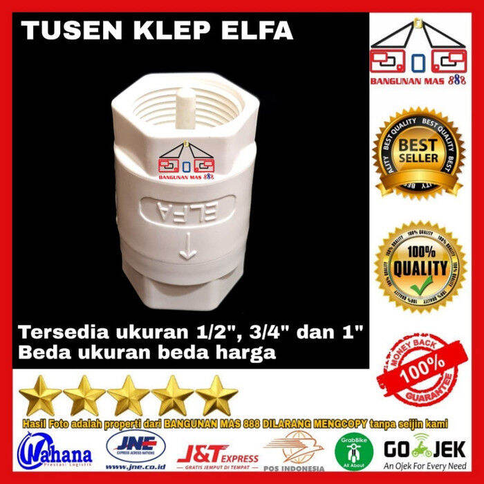 TUSEN KLEP ELFA 1/2 in PVC PLASTIK - FOOT KLEP - TOSEN KLEP | Lazada ...