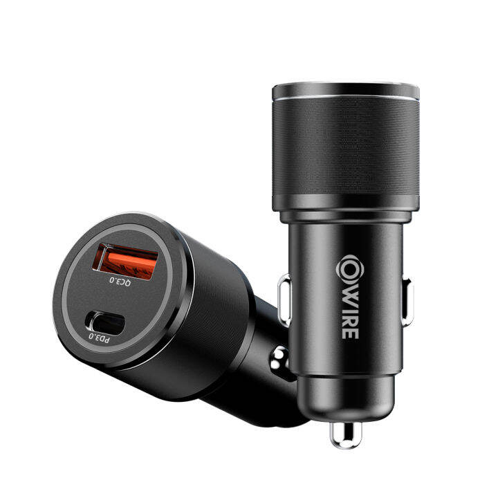 OWIRE ที่ชาร์จในรถ Car Charger PD 38W ชาร์จเร็ว Type C หัวชาร์จในรถ รองรับ QC 3.0 + PD20W 2ช่อง ...