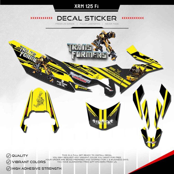 Honda XRM 125 Fi Decals - ( Riders Base Fully Laminated - Gloss Vinyl ...
