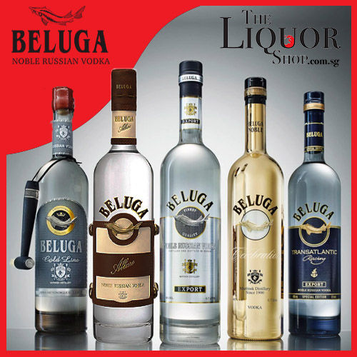 Beluga Vodka Range (Celebration/Transatlantic Racing/Allure/Gold Line) Noble Vodka 700ml ...