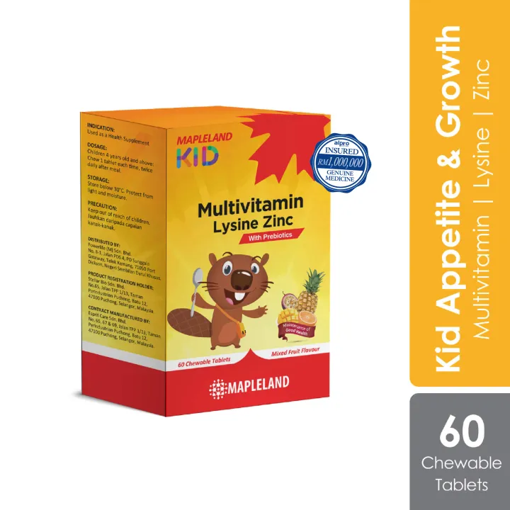 Alpro Pharmacy Mapleland Kid Multivitamin Lysine Zinc With Prebiotics ...