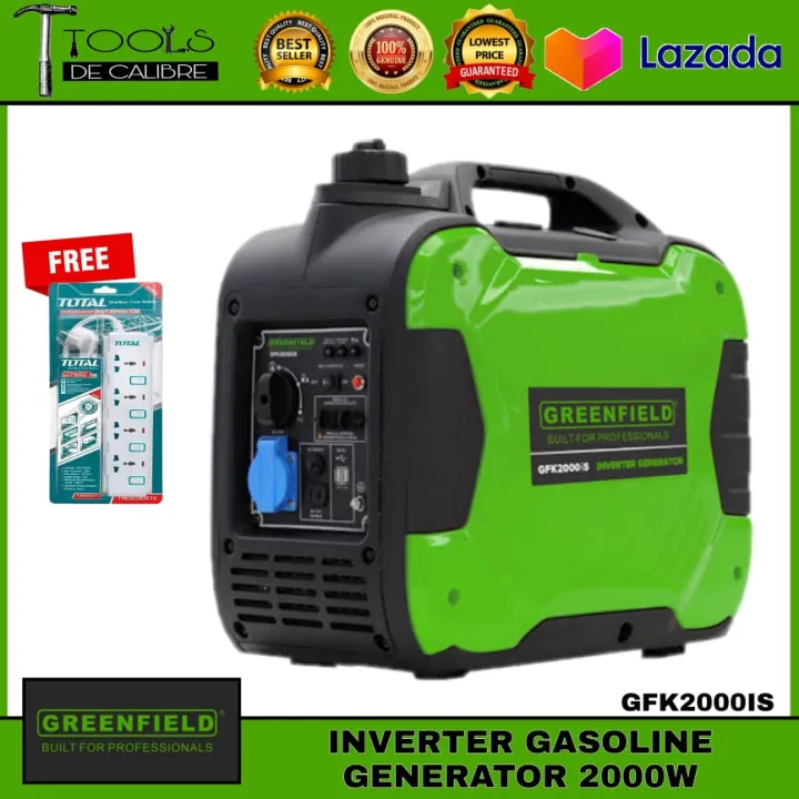 GREENFIELD Inverter Generator Gasoline 2000W (GFK2000IS) with FREE ...